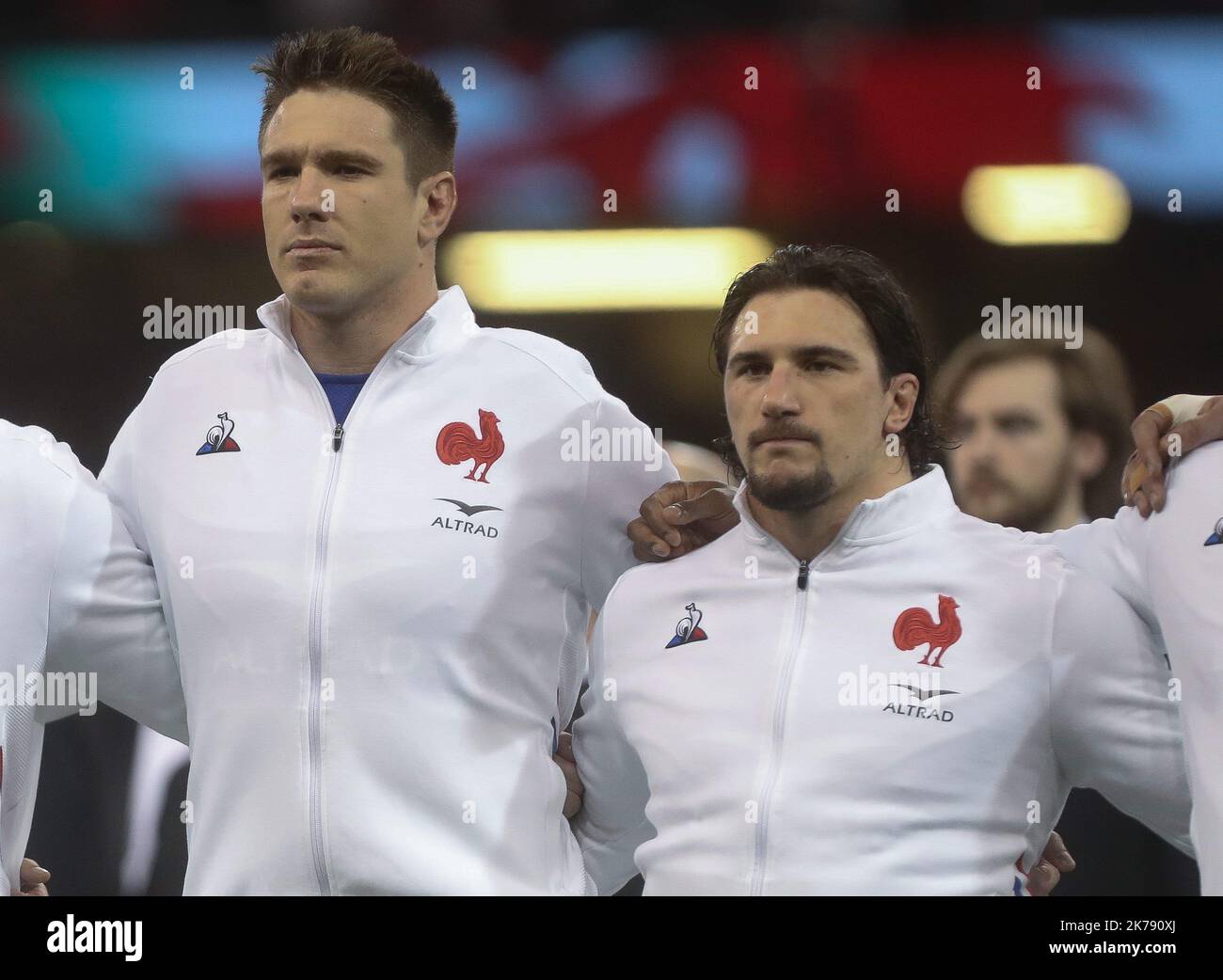 Bernard Leroux qnd Camille Chat during the Guinness Six Nations 2020 ...