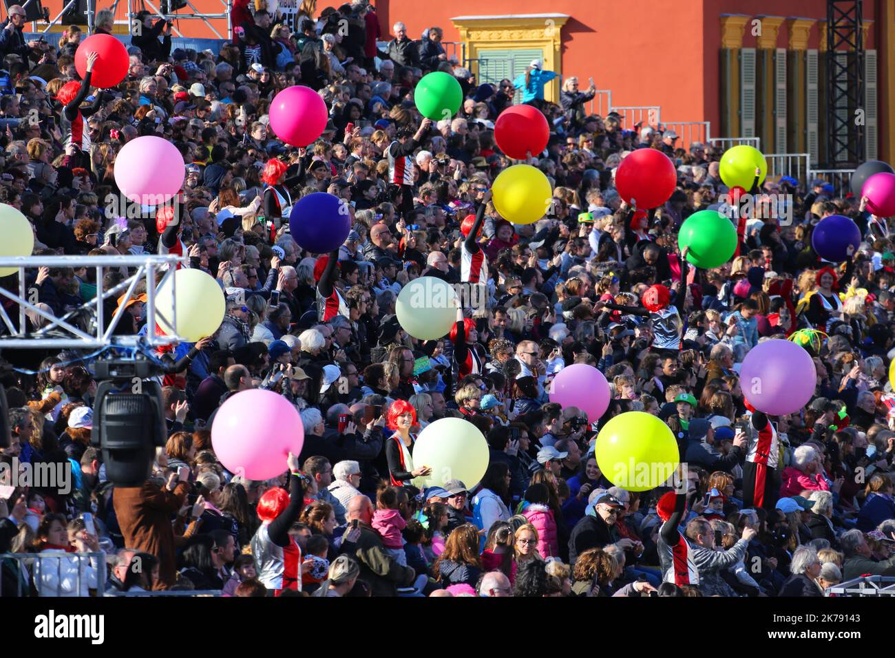 Festivities during the Nice Carnival in Nice, France on Sunday February ...