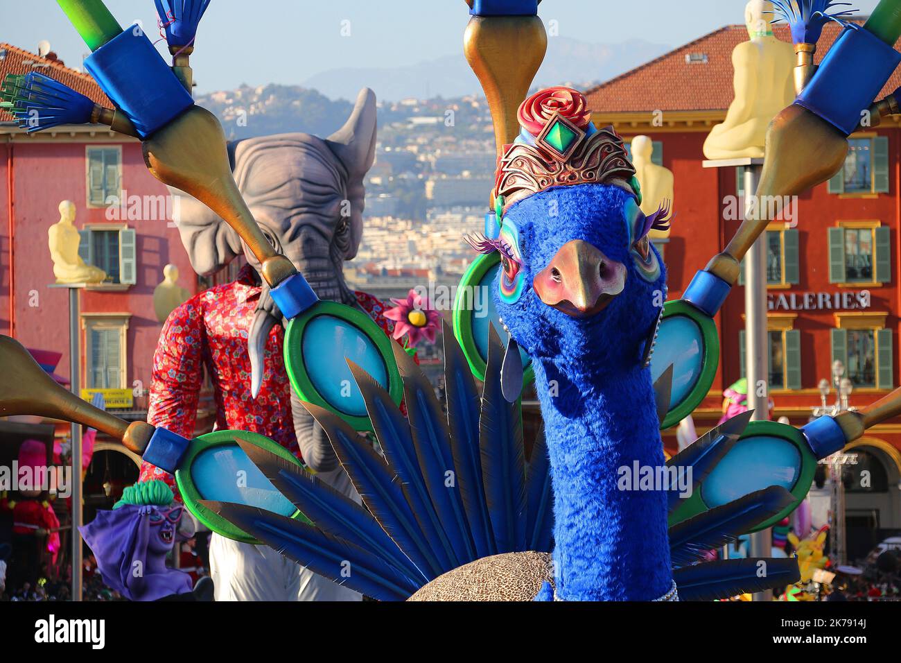 Festivities during the Nice Carnival in Nice, France on Sunday February ...