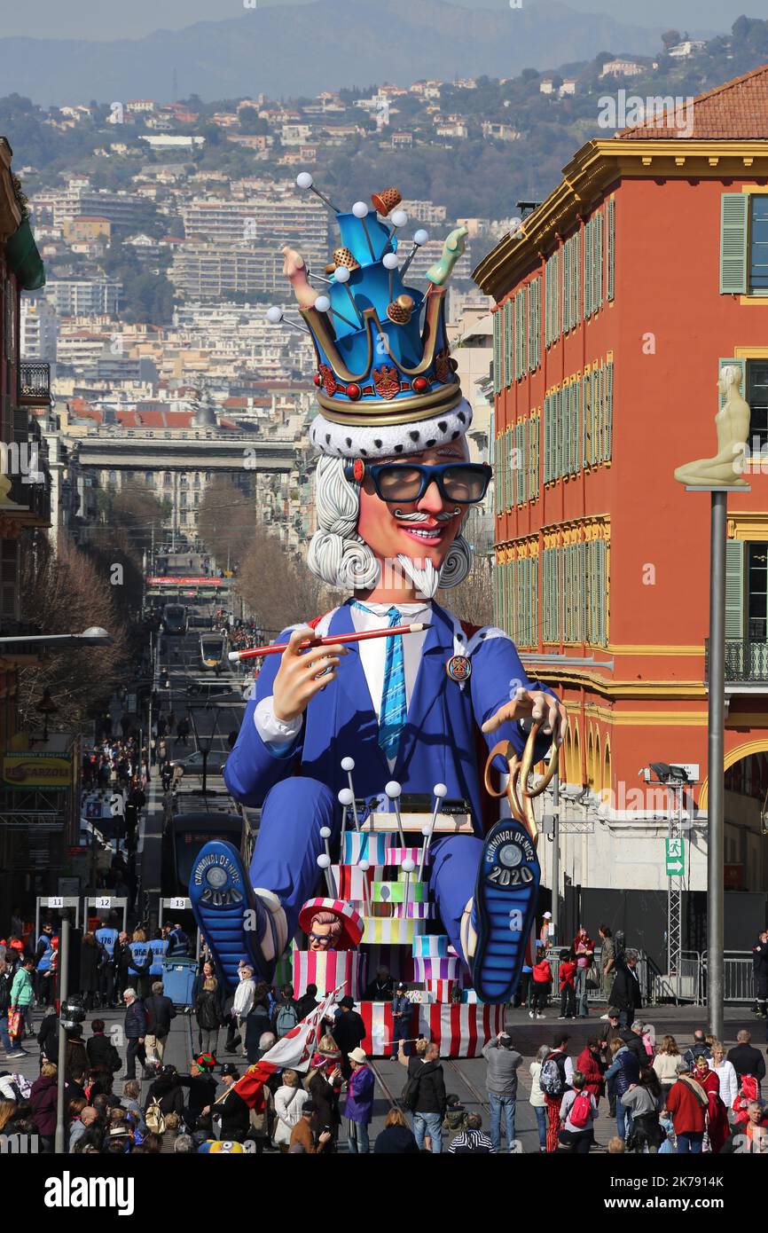 Festivities during the Nice Carnival in Nice, France on Sunday February ...