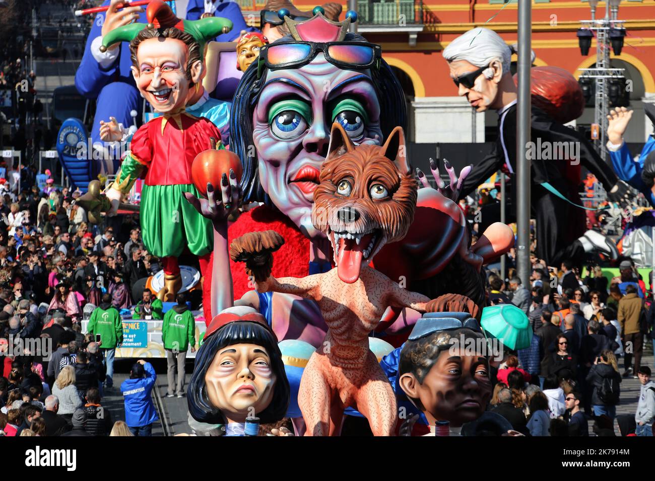 Festivities during the Nice Carnival in Nice, France on Sunday February ...
