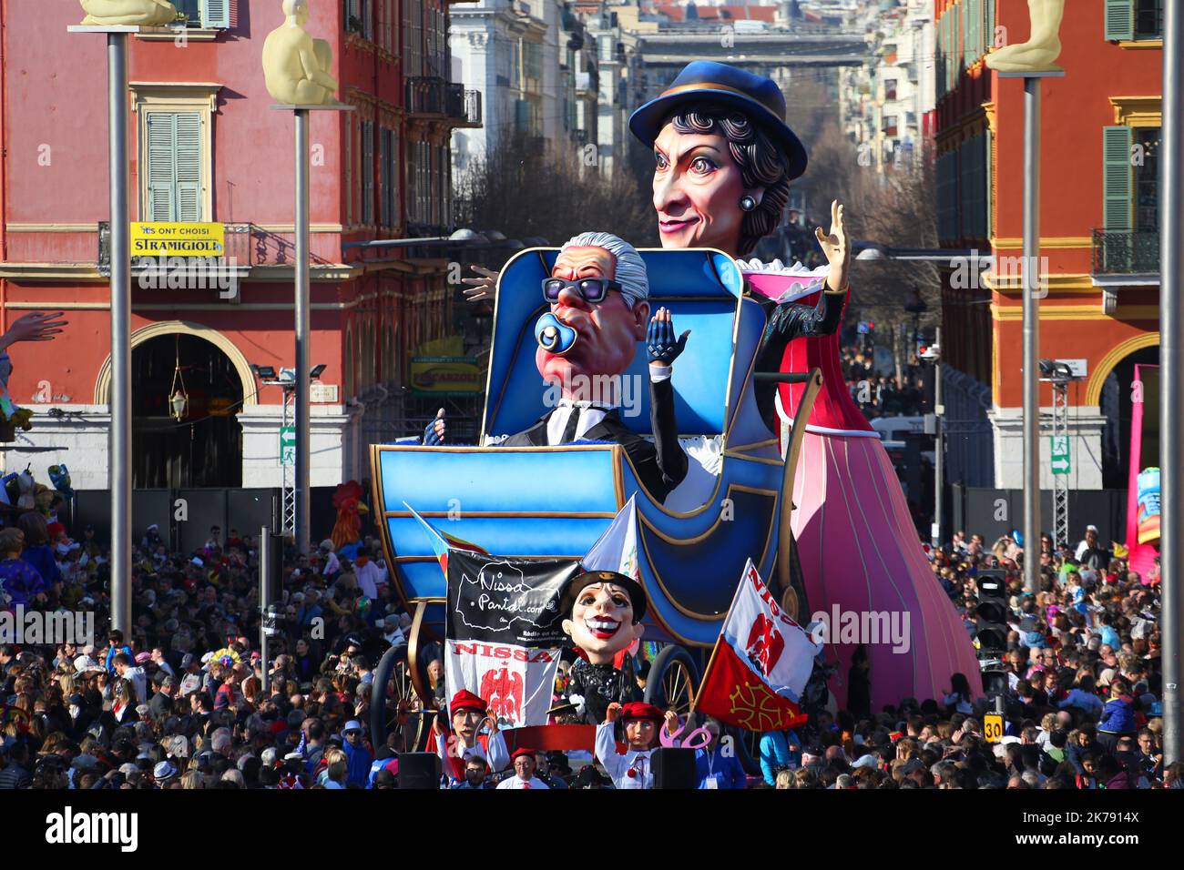 Festivities during the Nice Carnival in Nice, France on Sunday February ...