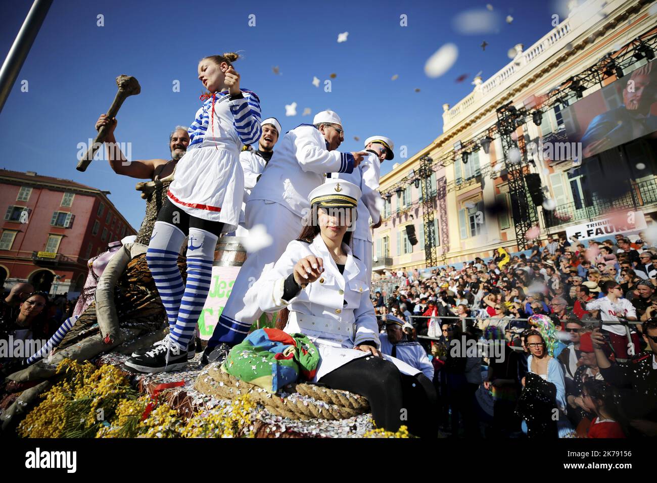 Festivities during the Nice Carnival in Nice, France on Sunday February ...