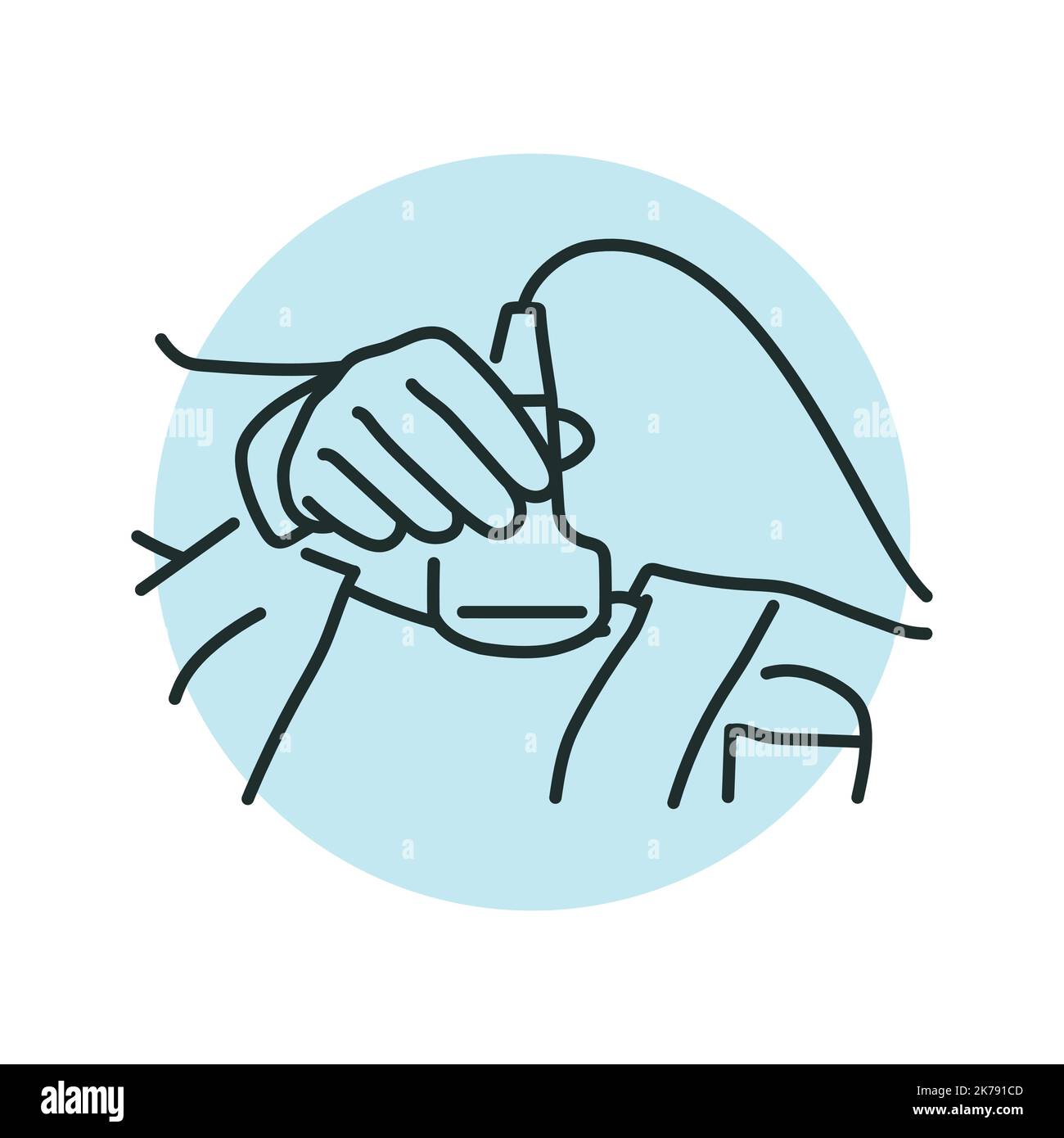 Abdominal ultrasound color line illustration Stock Vector Image & Art ...