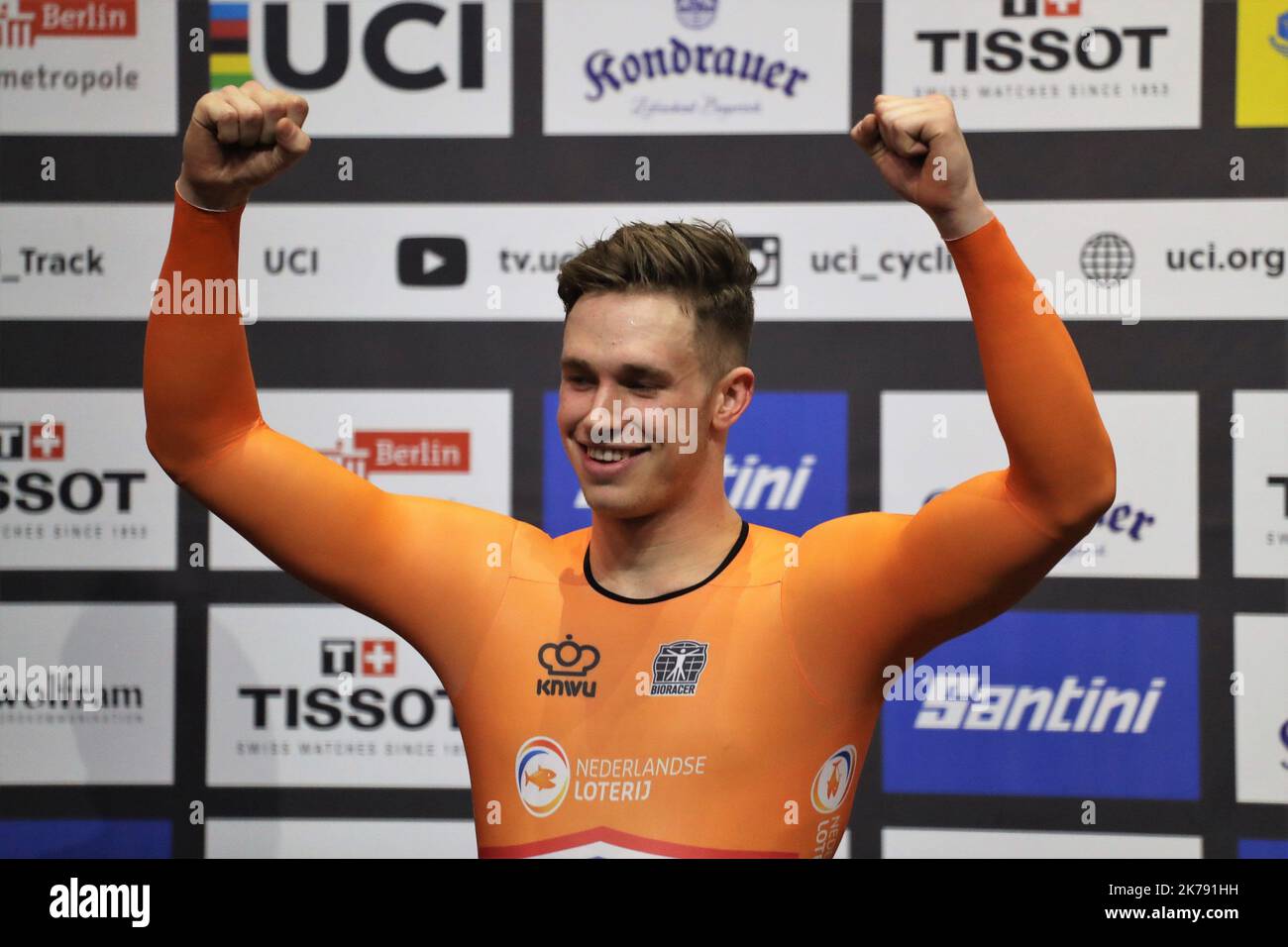 Harrie Lavreysen of Nederlandt World champion keirin Men during the ...