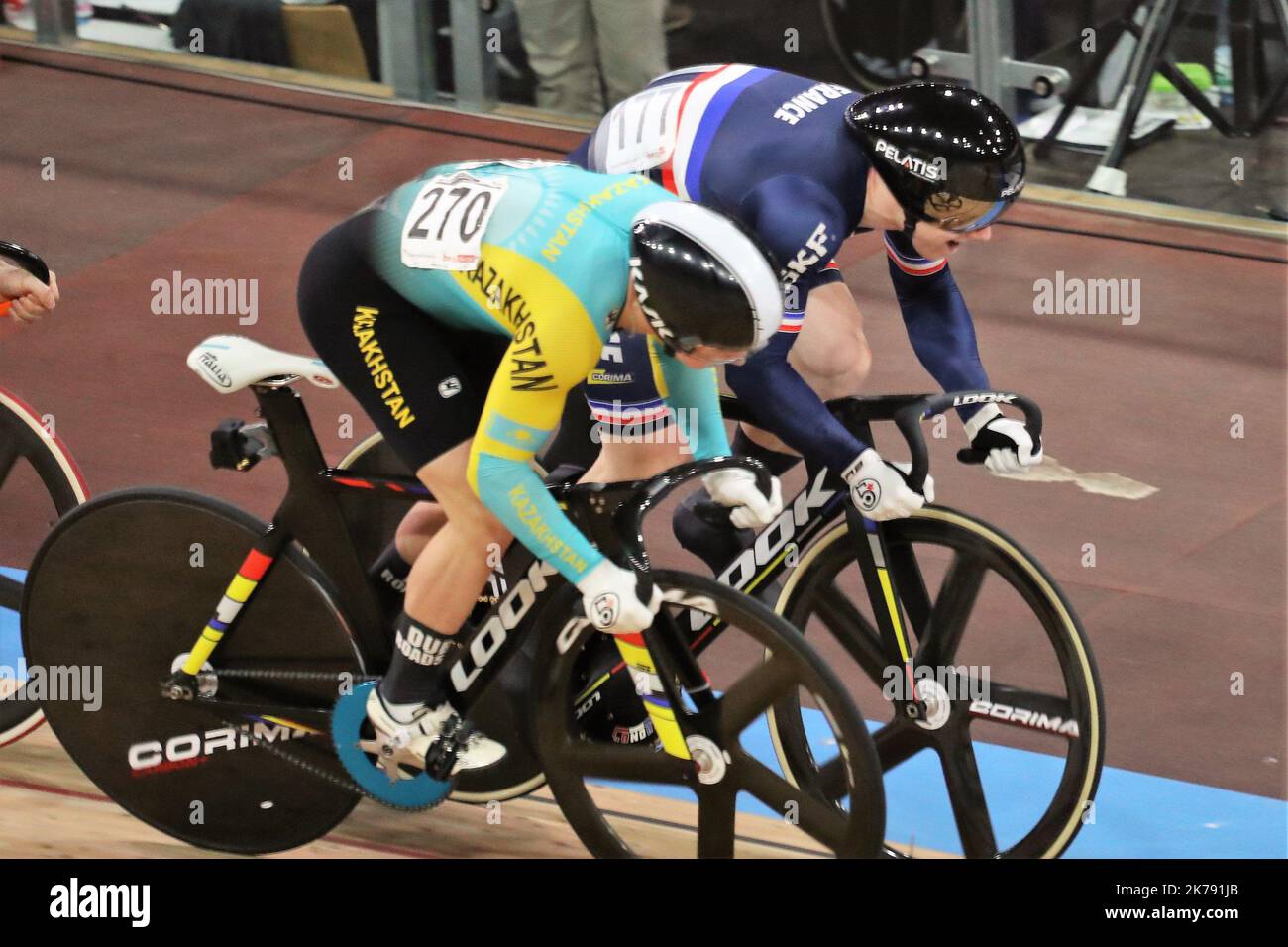Sebastien Vigier of France 10th keirin during the 2020 UCI Track ...