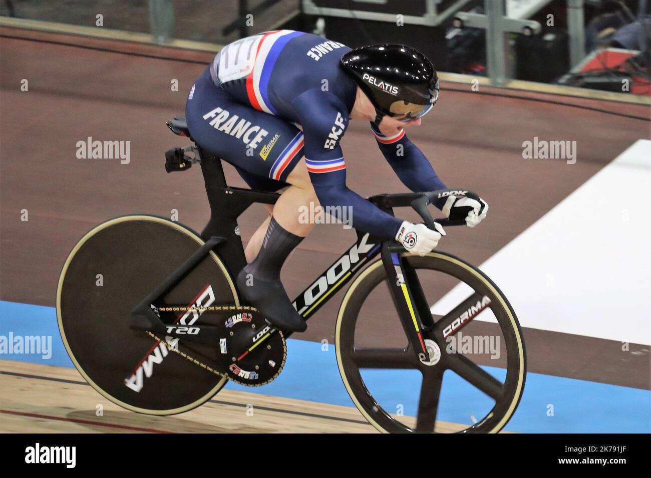 Sebastien Vigier of France 10th keirin during the 2020 UCI Track ...