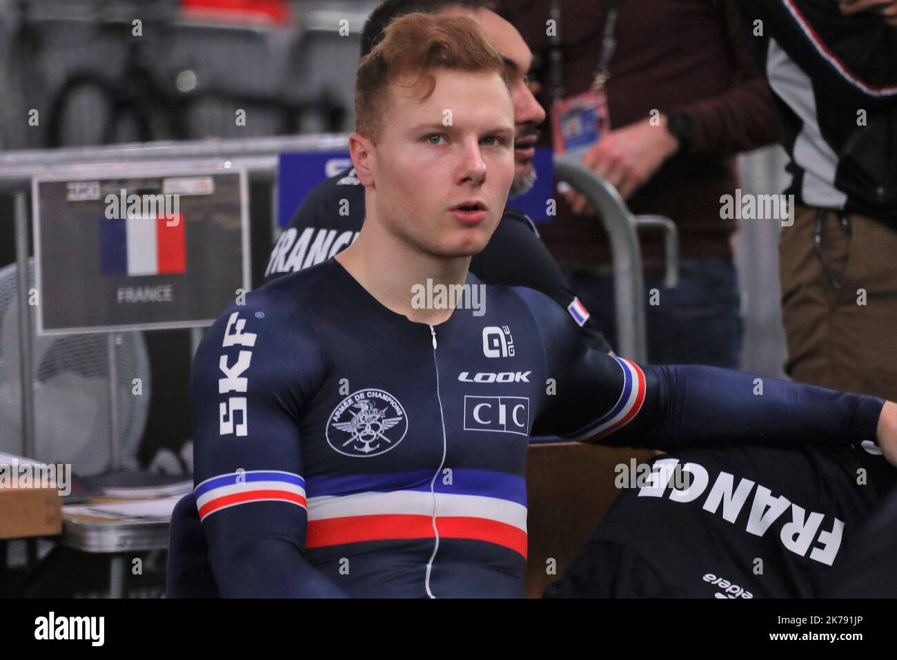 Sebastien Vigier of France 10th keirin during the 2020 UCI Track ...