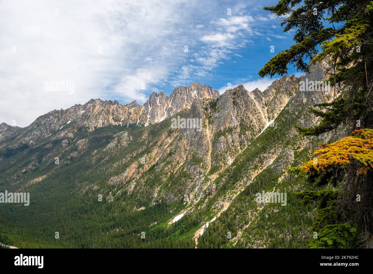 Photograph taken from the Washington Pass Overlook, Wenatchee National ...
