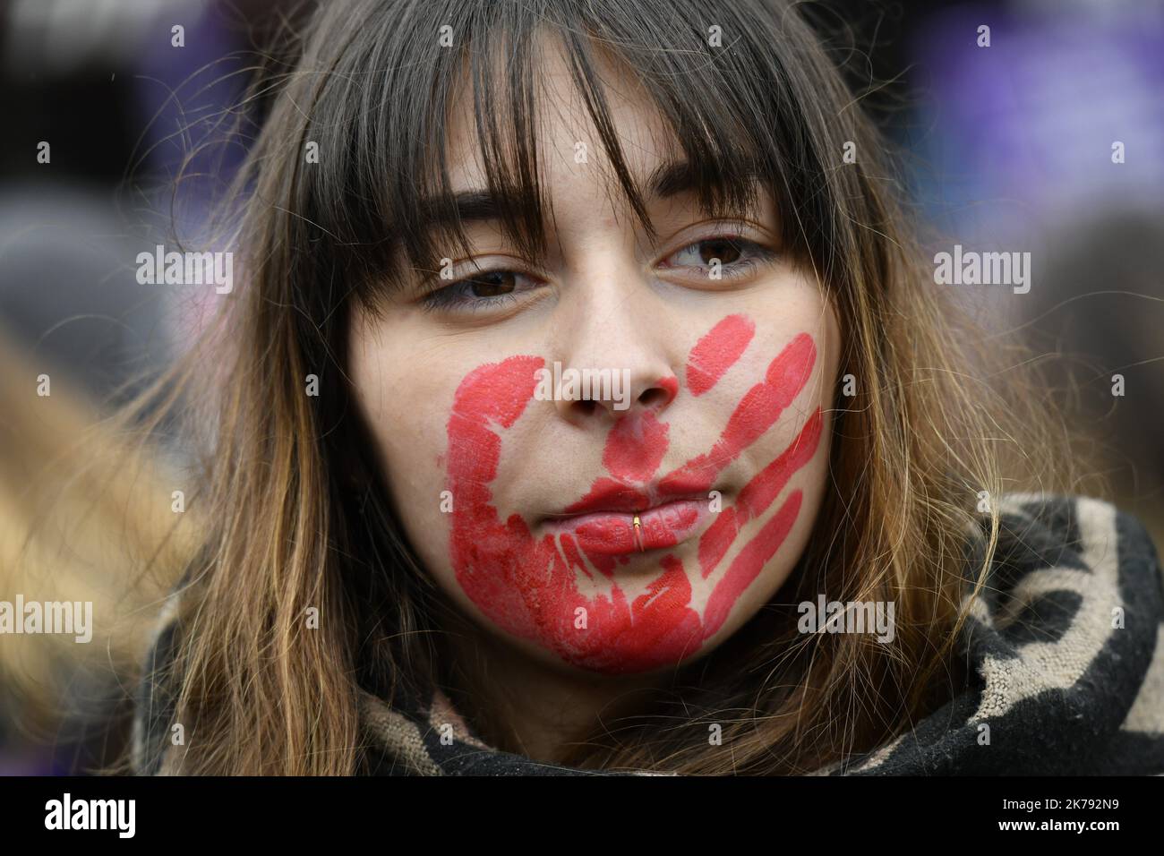 Demonstration In Paris Against Violence Against Women And Feminicides