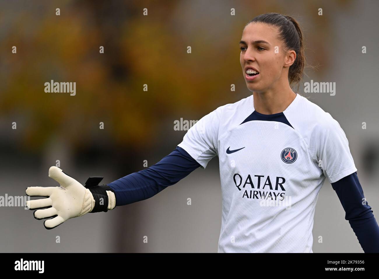 PARIS - Paris Saint Germain women goalkeeper Constance Picaud during ...
