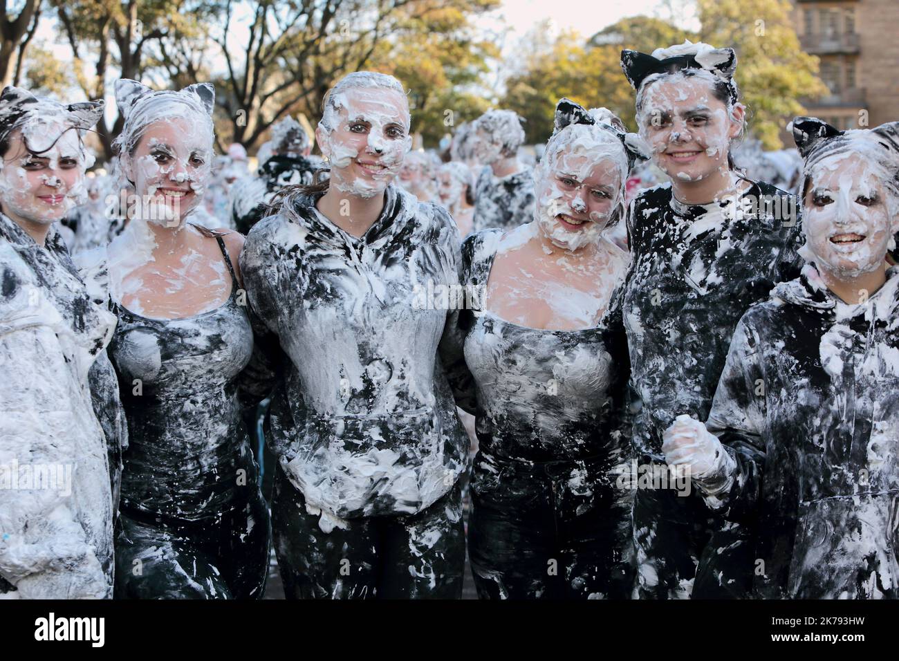 Fife, Scotland, UK. 17th Oct, 2022. St Andrews University Foam Fight, a ...
