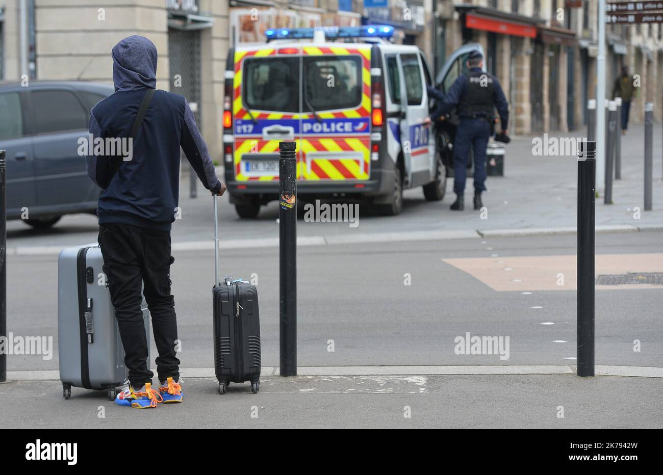 The national police patrol the streets to ensure proper compliance with ...