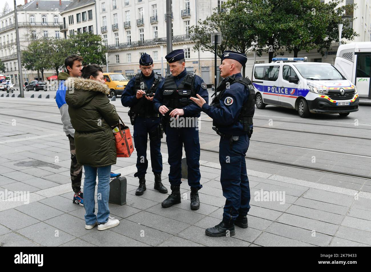 The national police patrol the streets to ensure proper compliance with ...