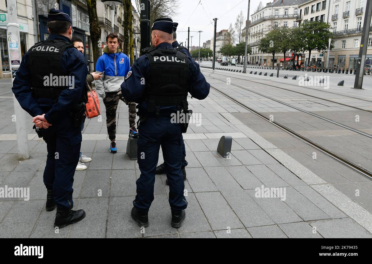 The national police patrol the streets to ensure proper compliance with ...
