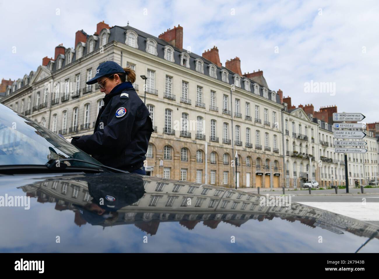 The national police patrol the streets to ensure proper compliance with ...