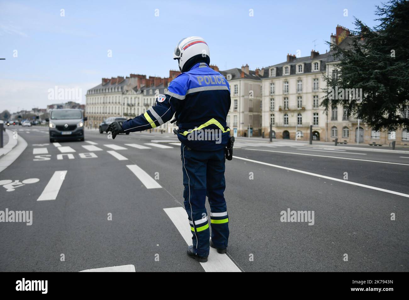 The national police patrol the streets to ensure proper compliance with ...