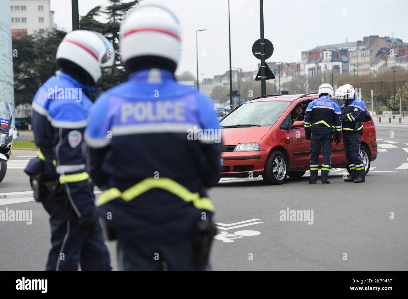 The national police patrol the streets to ensure proper compliance with ...