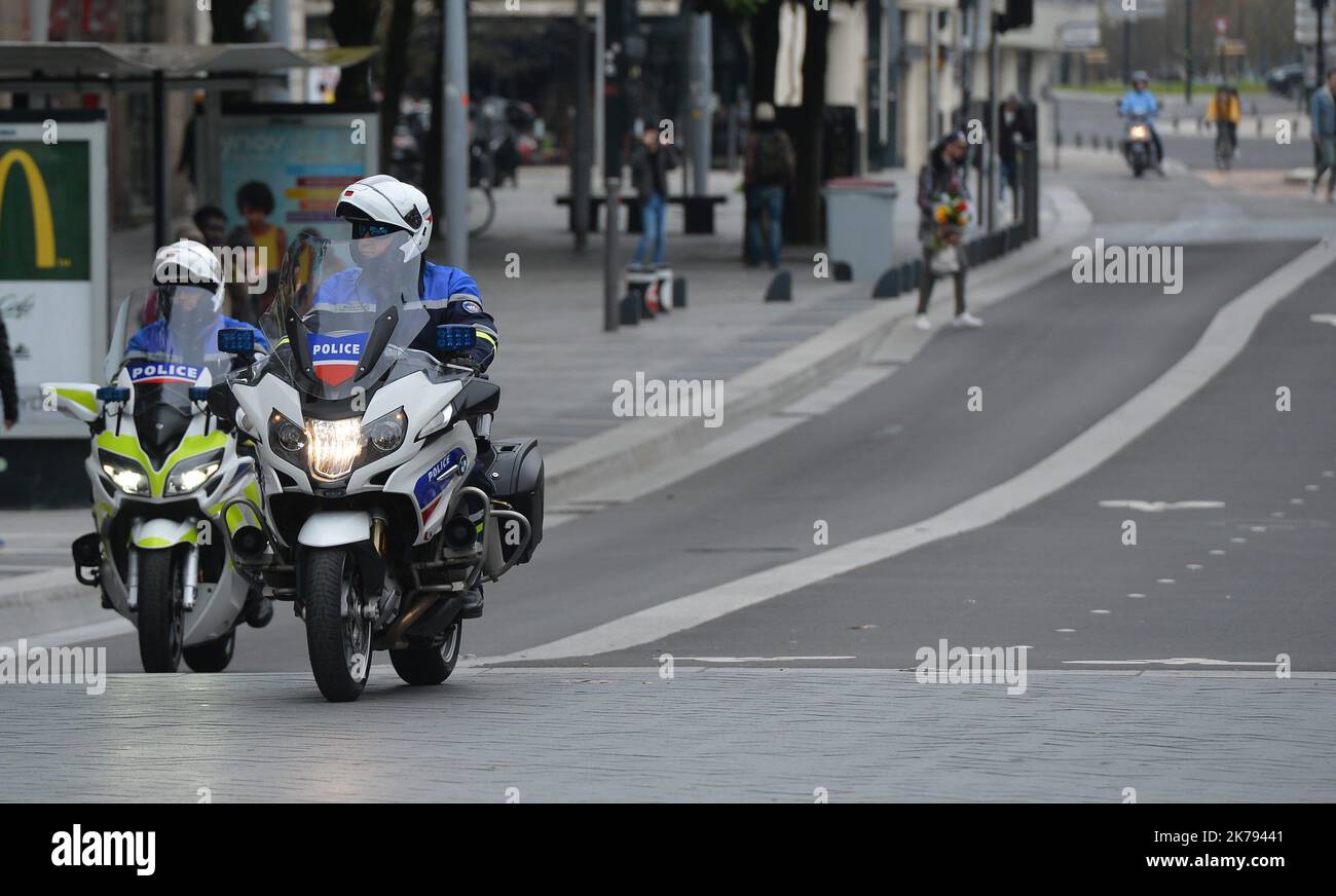 The national police patrol the streets to ensure proper compliance with ...