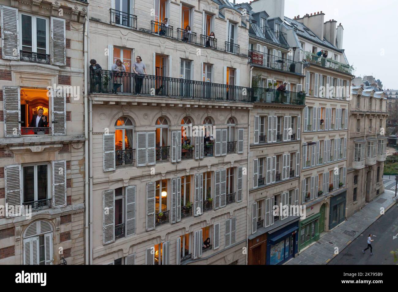 Stephane Senechal sings from his window every evening at 7 p.m. since ...