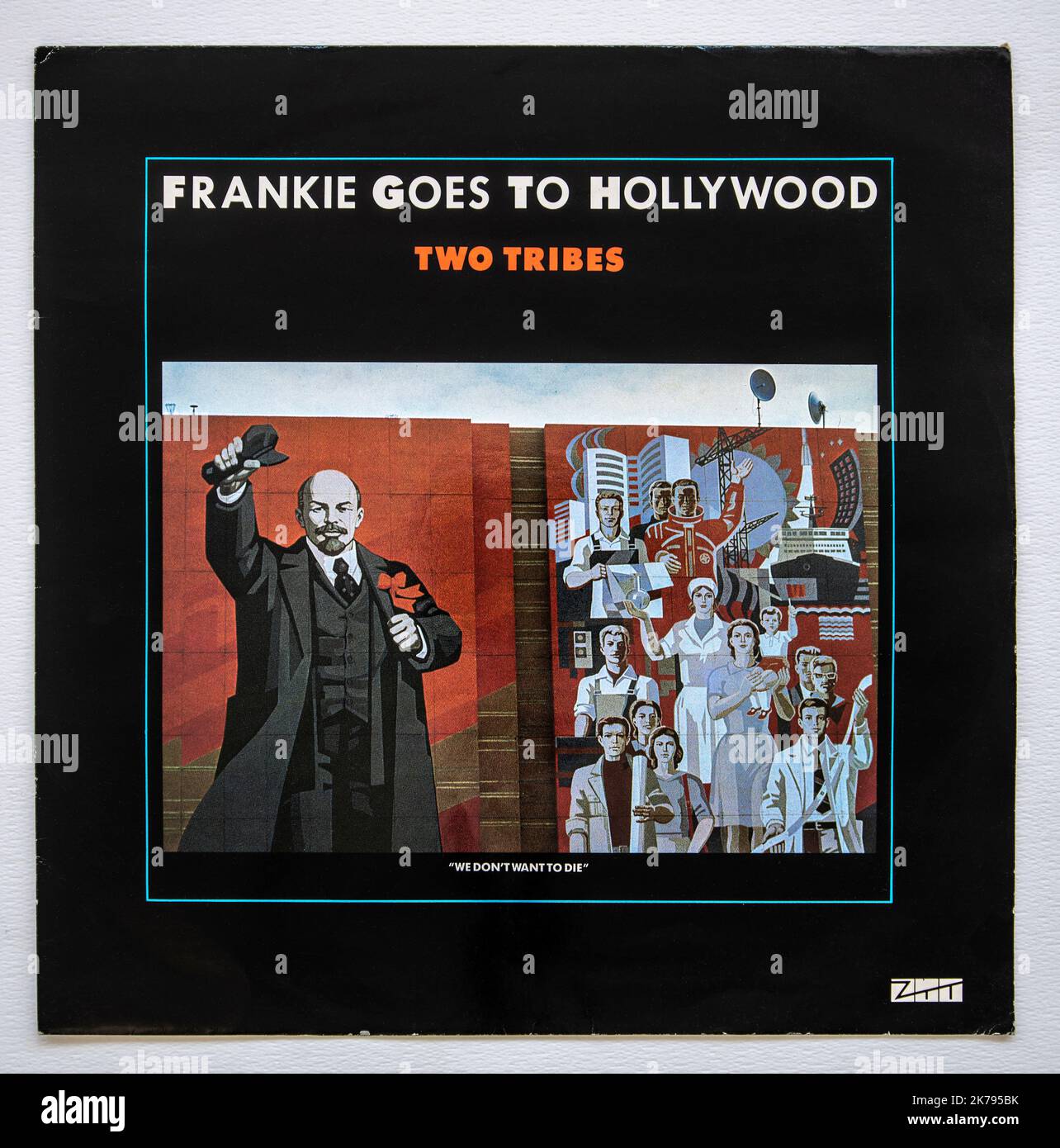Picture cover of the 12 inch single version of Two Tribes by Frankie ...