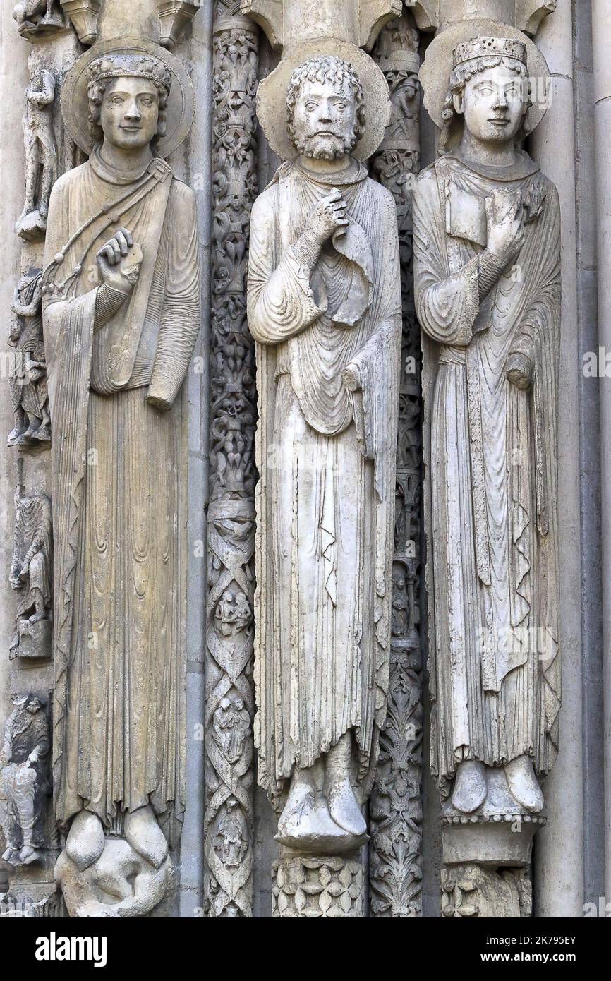 Chartres Cathedral, also known as the Cathedral of Our Lady of Chartres ...