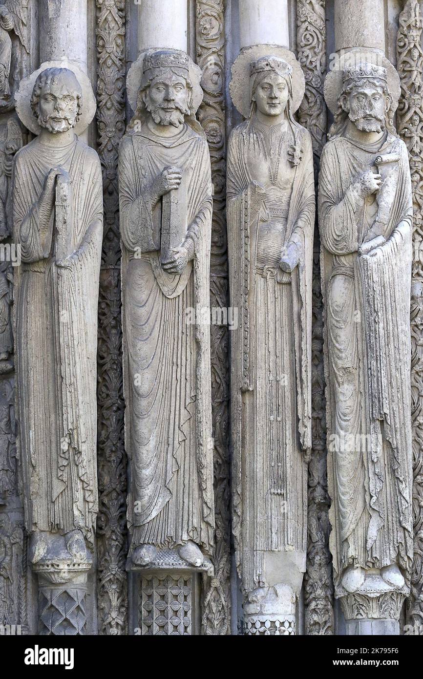 Chartres Cathedral, also known as the Cathedral of Our Lady of Chartres ...