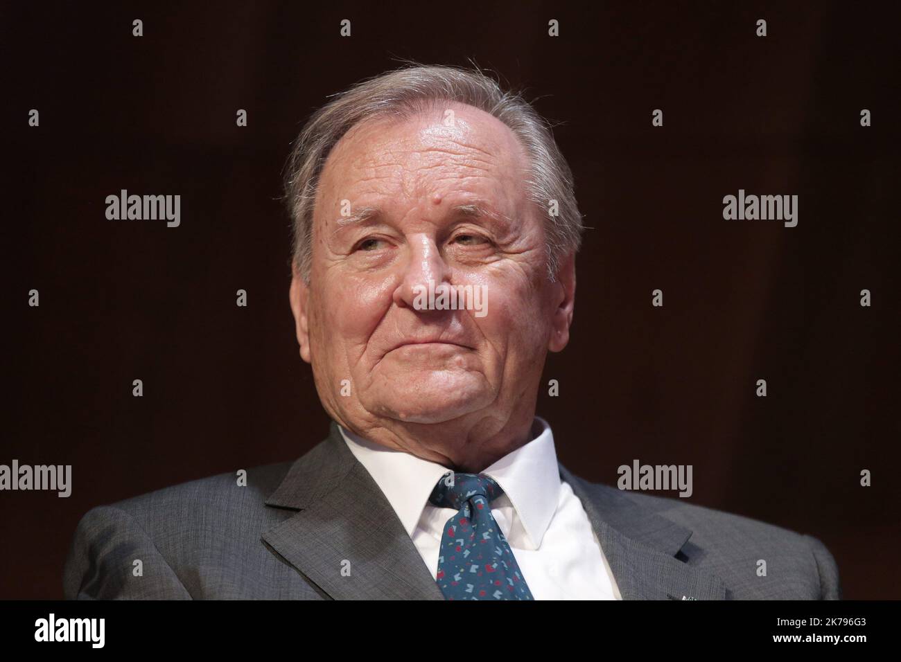 The cartoonist Albert Uderzo, creator with René Goscinny of the ...