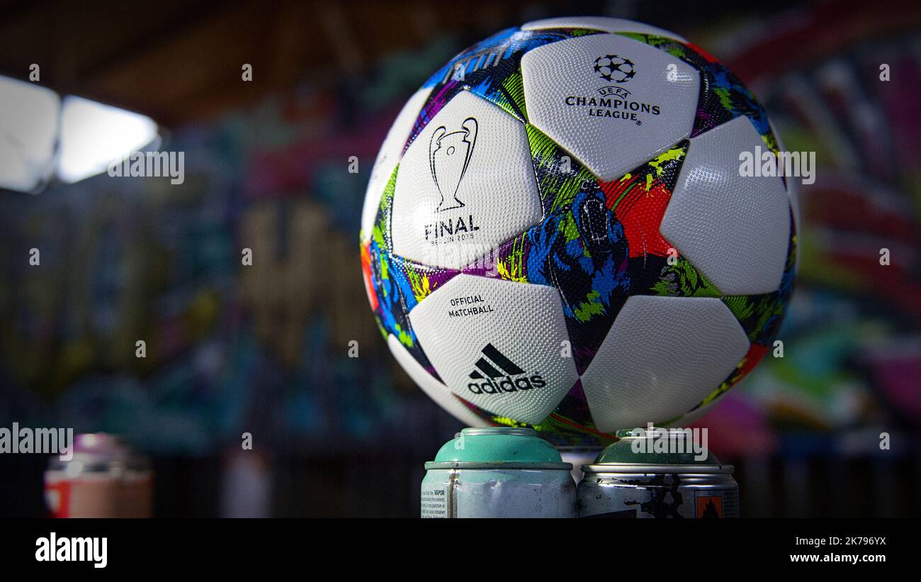 official Adidas match ball of the UEFA Champions League Final 2015 in ...