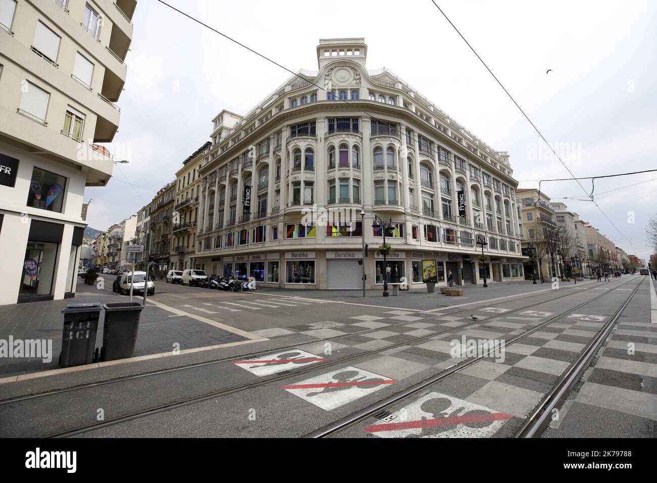 Nice, France, on march 25th 2020 - coronavirus - empty city Stock Photo ...