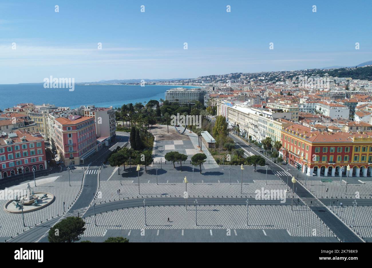 Nice, France, march 26th 2020 - Nice is locked down due to coronavirus ...