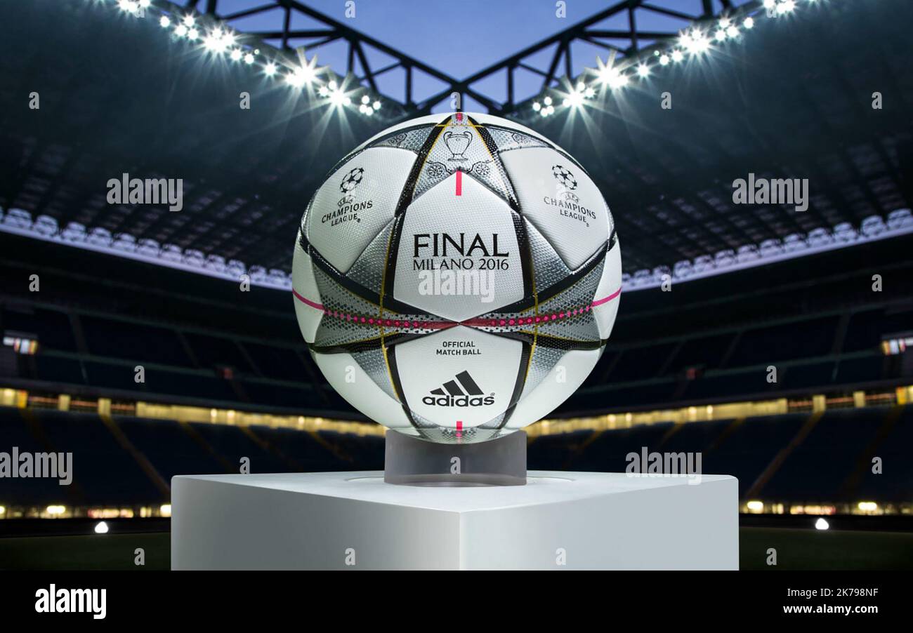 official Adidas match ball of the UEFA Champions League Final 2016 in ...