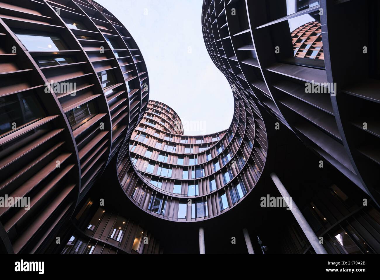 Copenhagen, Denmark - Sept 2022: Axel Towers comprising five round ...