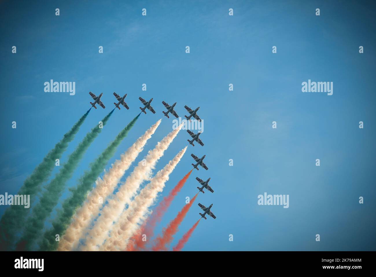 Oct. 13, 2022 - Pozzuoli, Italy - The Frecce Tricolori National ...