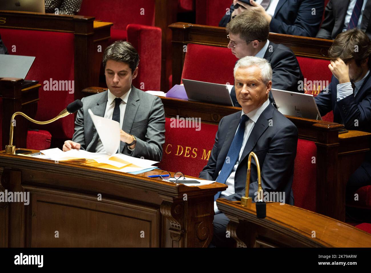 French Minister Delegate for Public Accounts Gabriel Attal, French ...