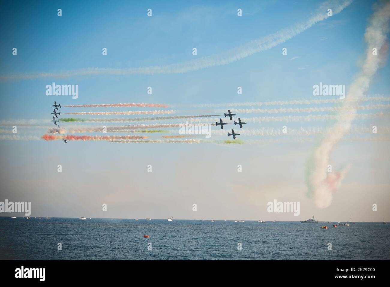 Oct. 13, 2022 - Pozzuoli, Italy - The Frecce Tricolori National ...
