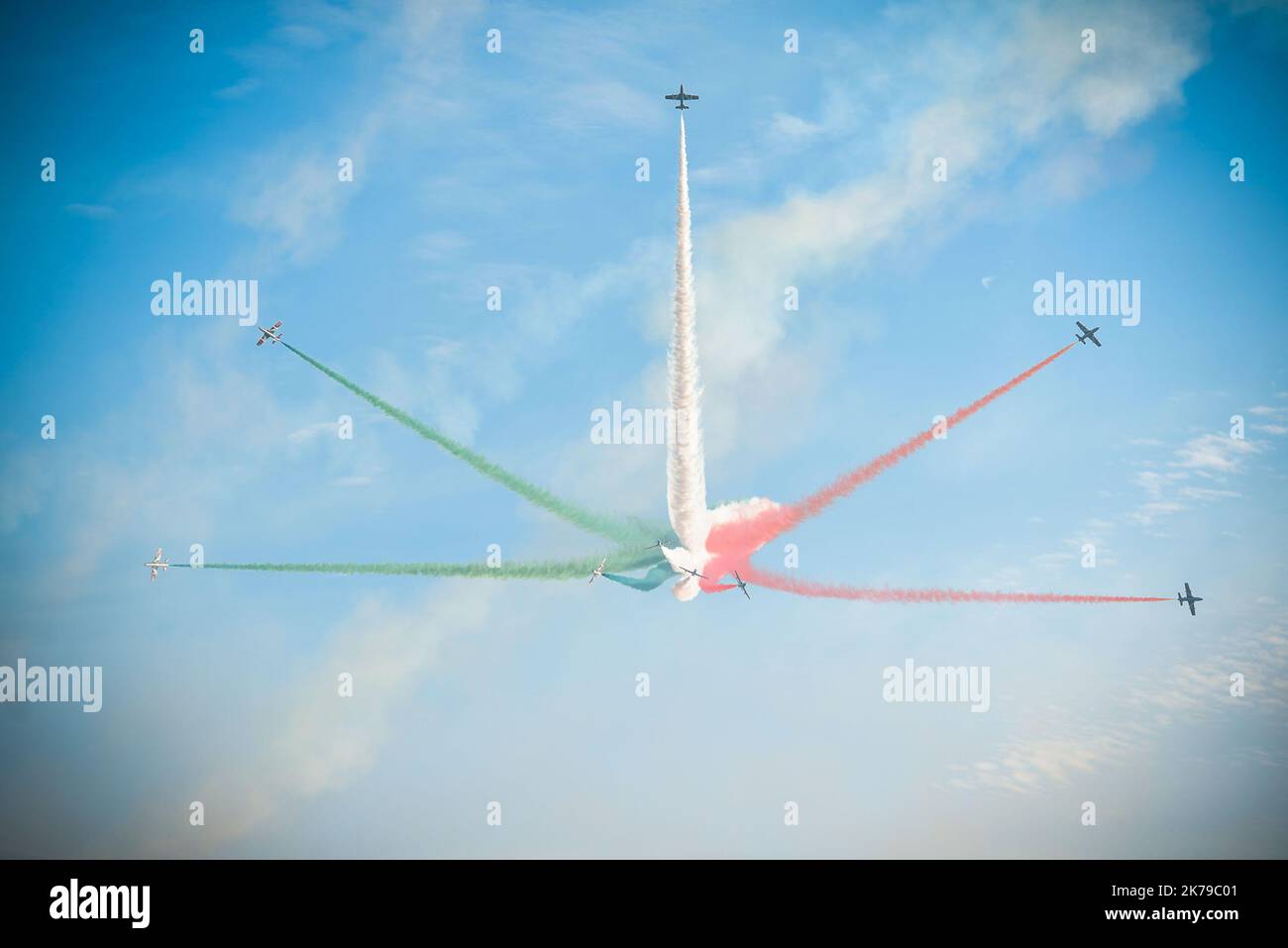 Oct. 13, 2022 - Pozzuoli, Italy - The Frecce Tricolori National ...