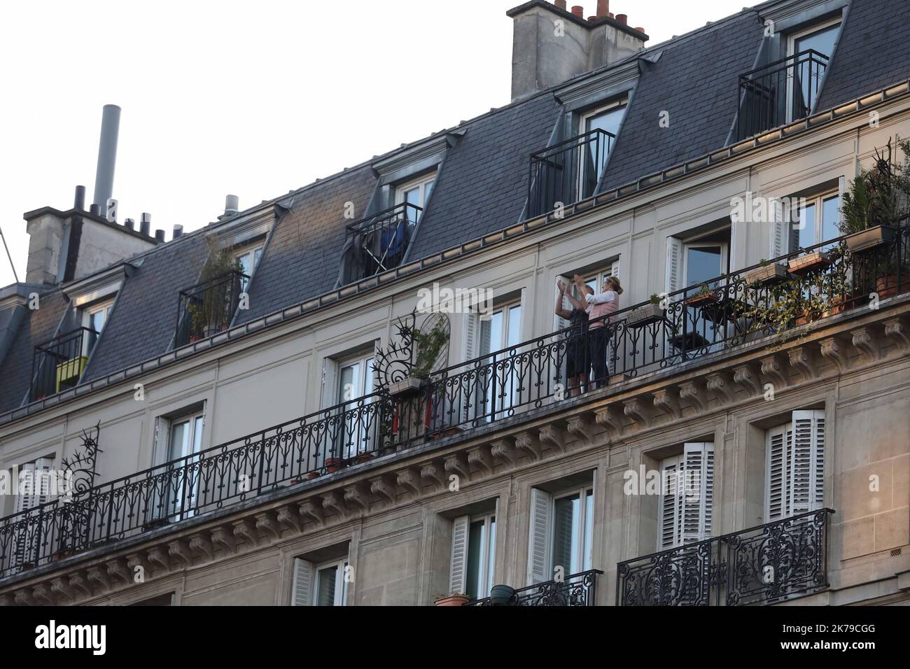 Paris, France, april 14th 2020 - Another day of lock down in Paris ...