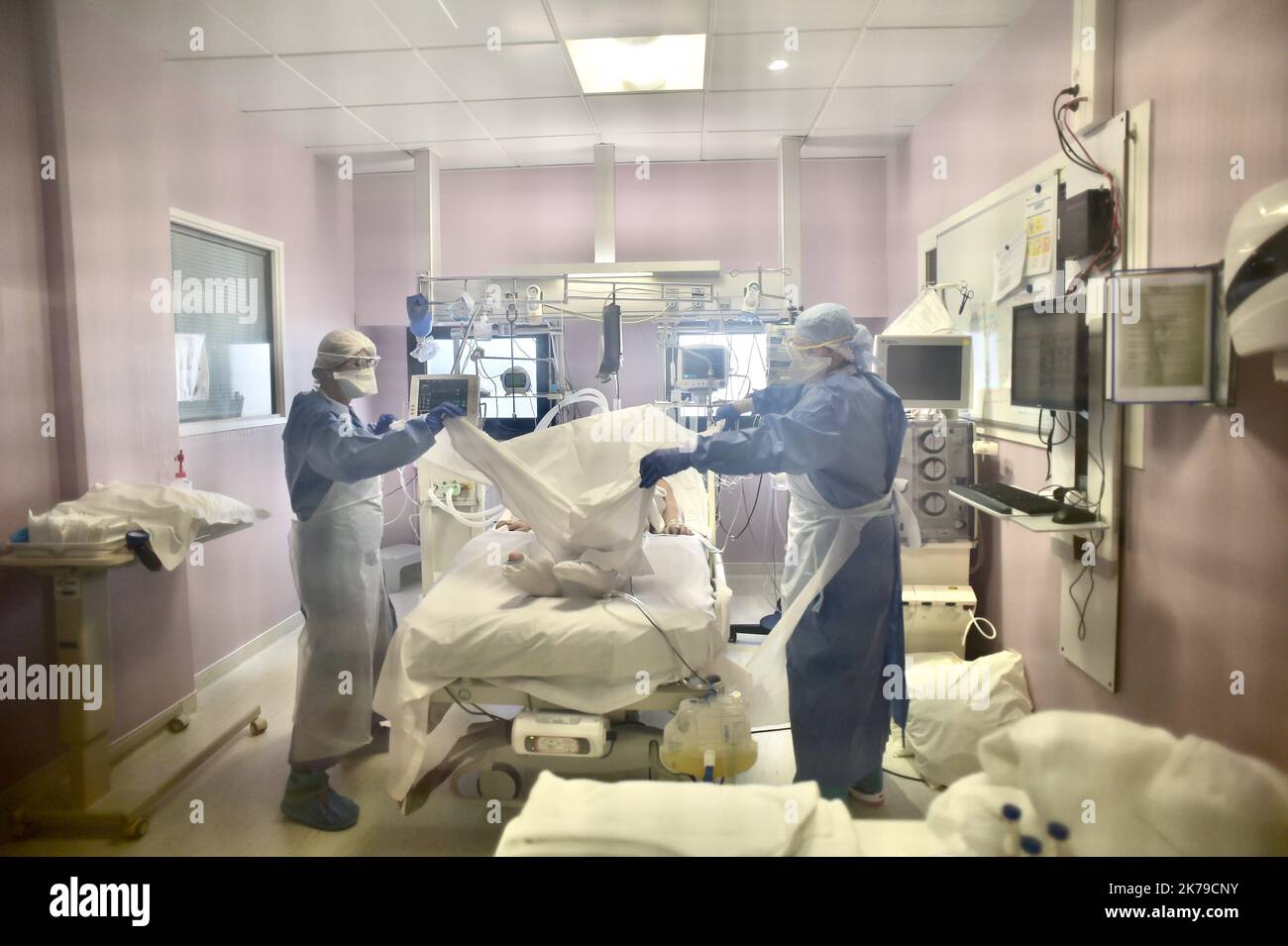 Medical staff including doctors and nurses carry out duties at private ...