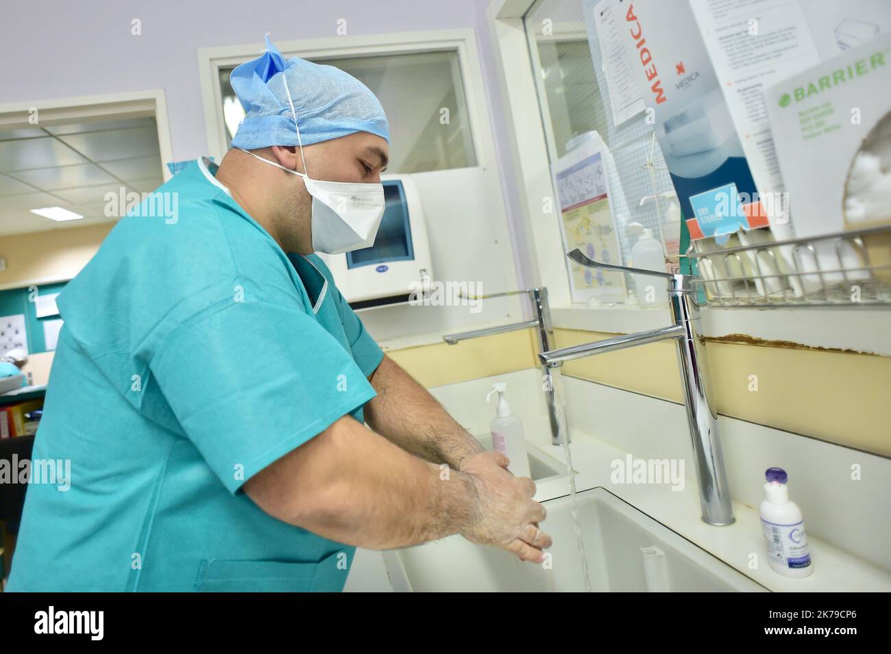 Medical staff including doctors and nurses carry out duties at private ...