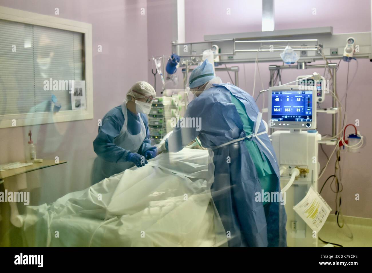 Medical staff including doctors and nurses carry out duties at private ...