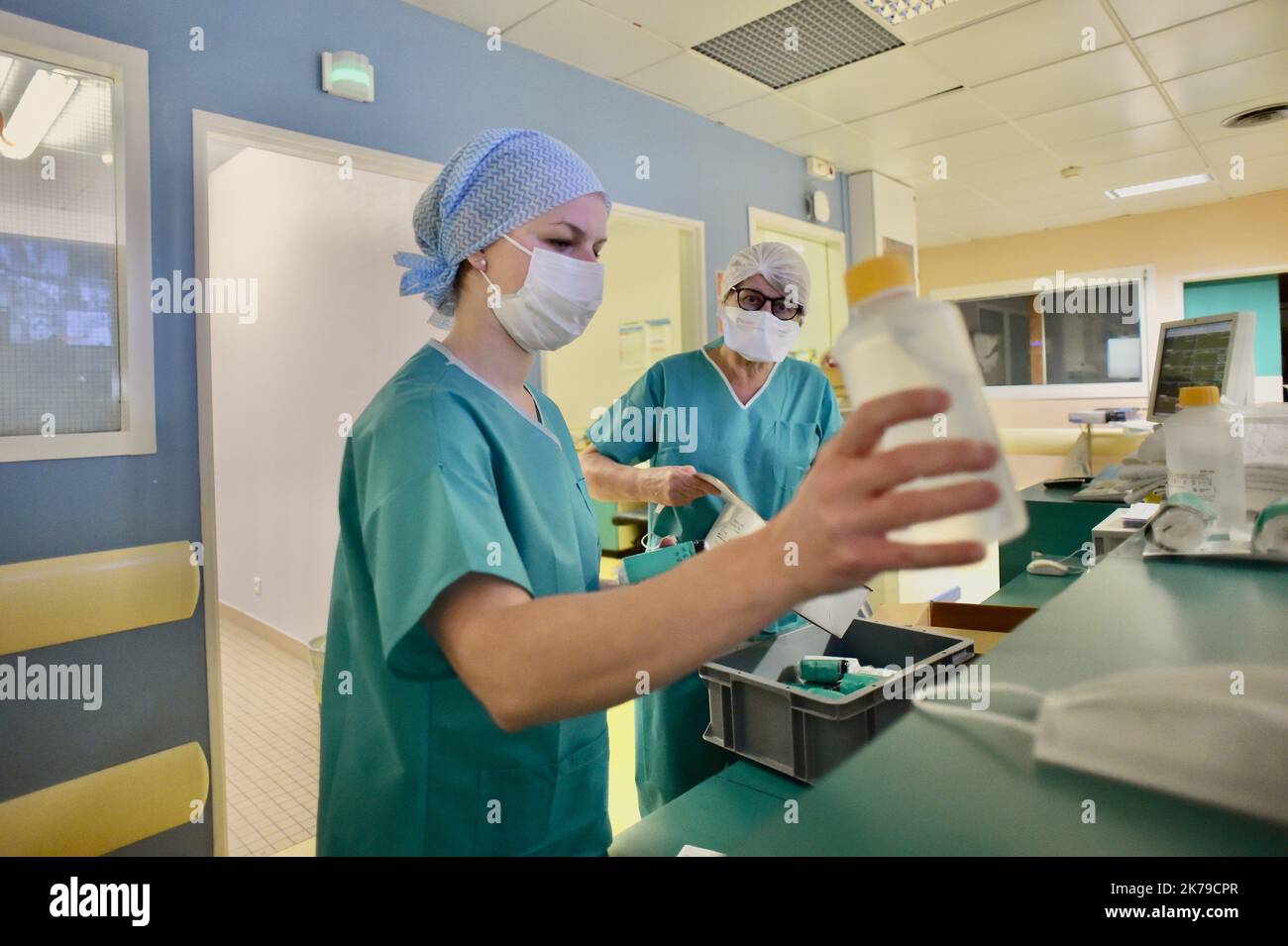 Medical staff including doctors and nurses carry out duties at private ...