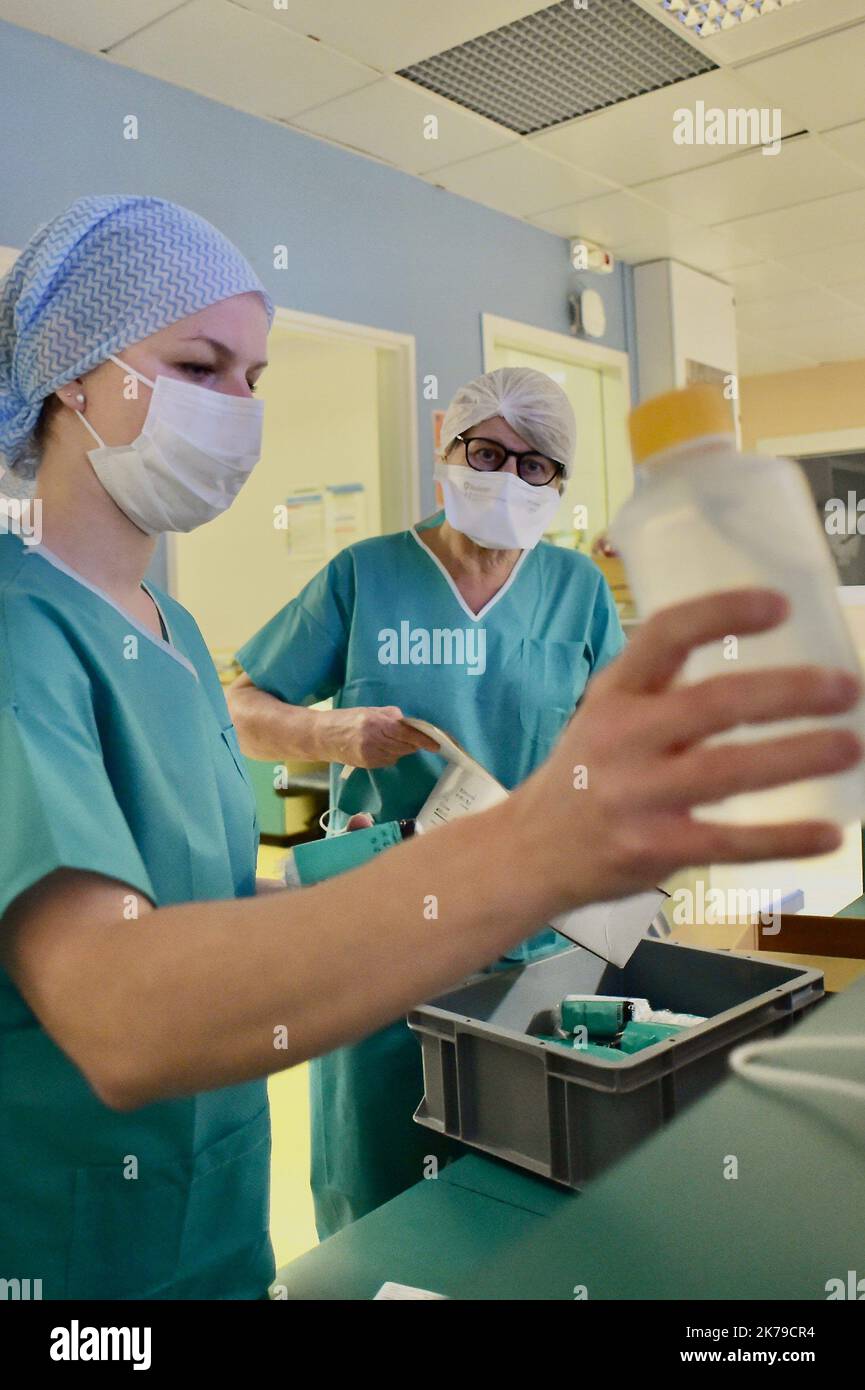 Medical staff including doctors and nurses carry out duties at private ...