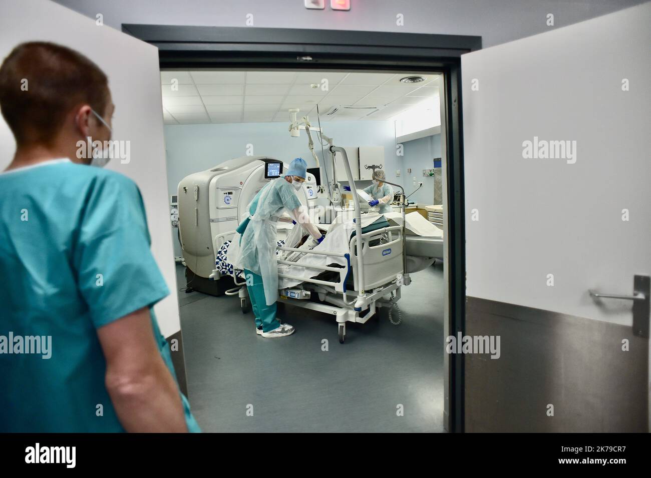 Medical staff including doctors and nurses carry out duties at private ...