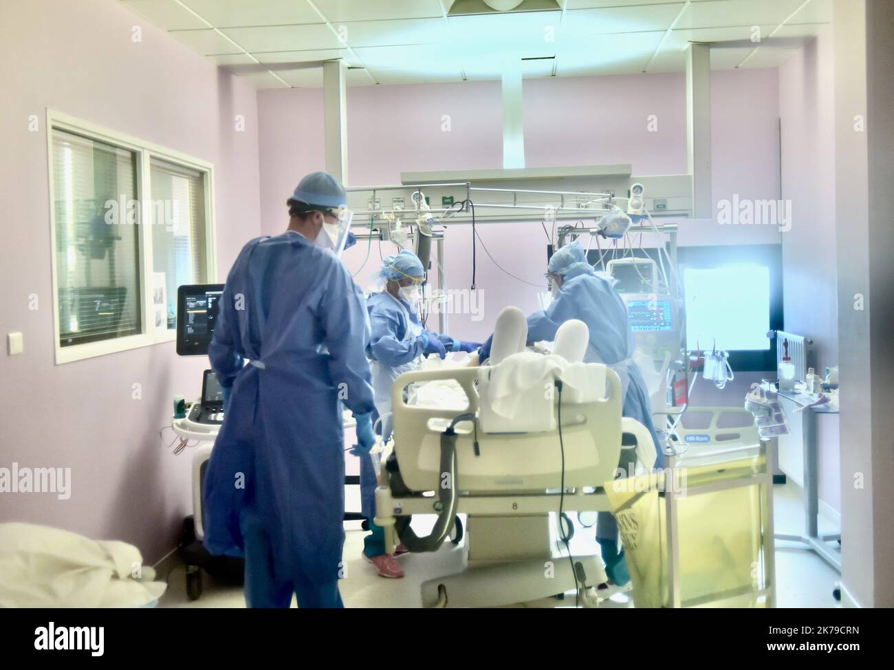 Medical staff including doctors and nurses carry out duties at private ...