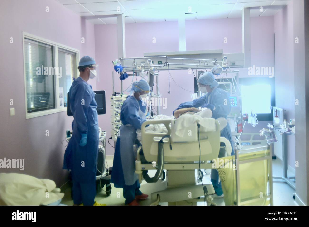 Medical staff including doctors and nurses carry out duties at private ...