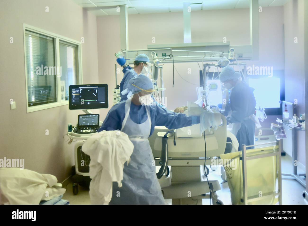 Medical staff including doctors and nurses carry out duties at private ...