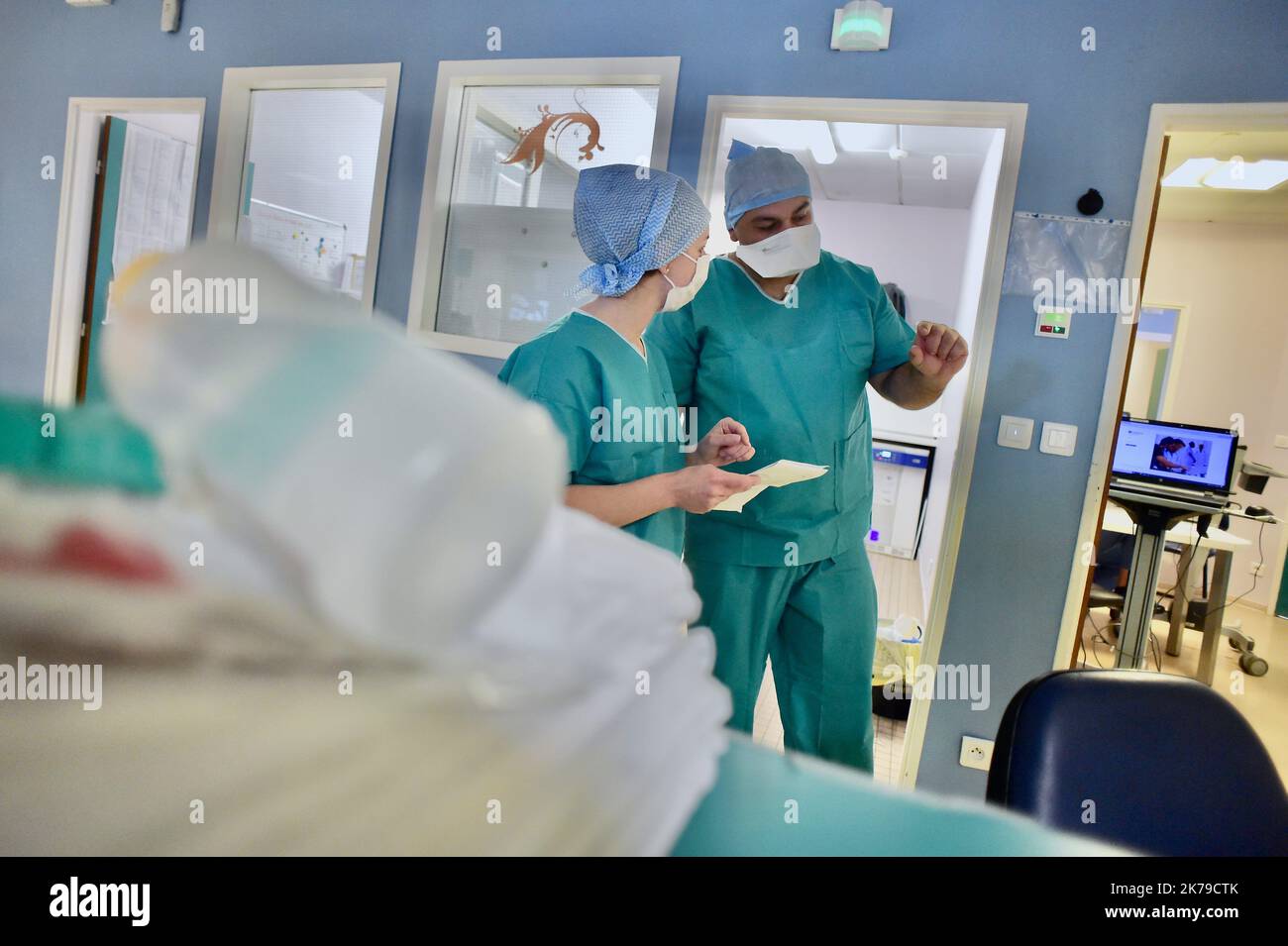 Medical staff including doctors and nurses carry out duties at private ...