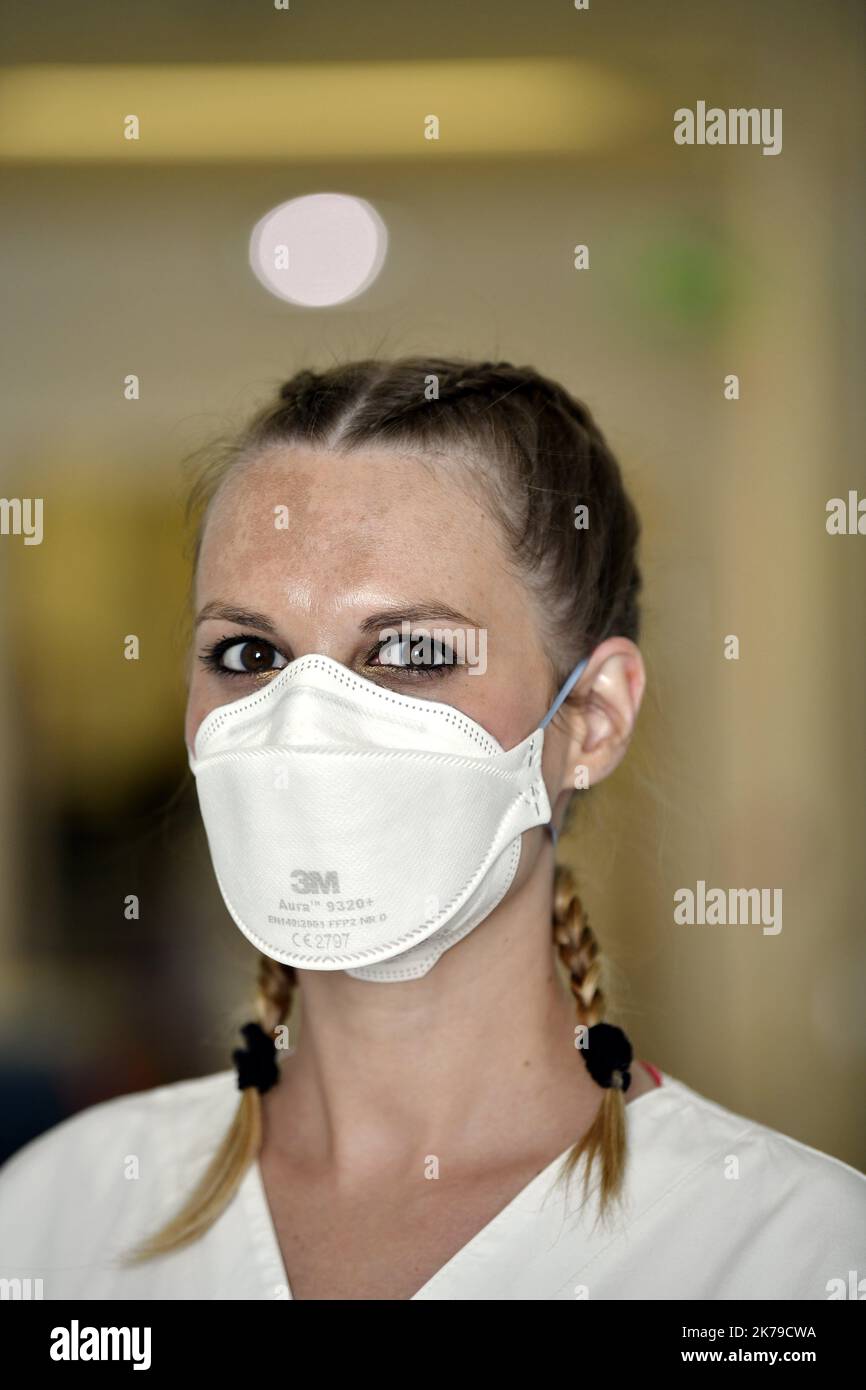 Medical staff including doctors and nurses at the CHRU de Nancy ...
