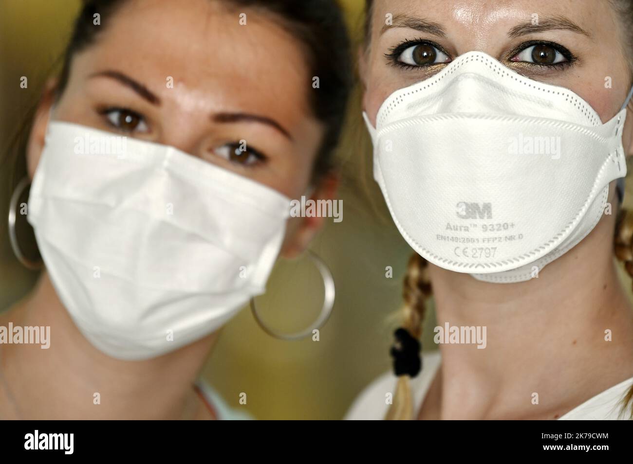 Medical staff including doctors and nurses at the CHRU de Nancy ...